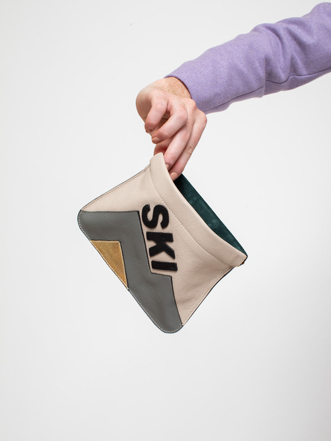 Kempton & Co | Small Snap Ski Pouch - Forest Chalk | Verdalina